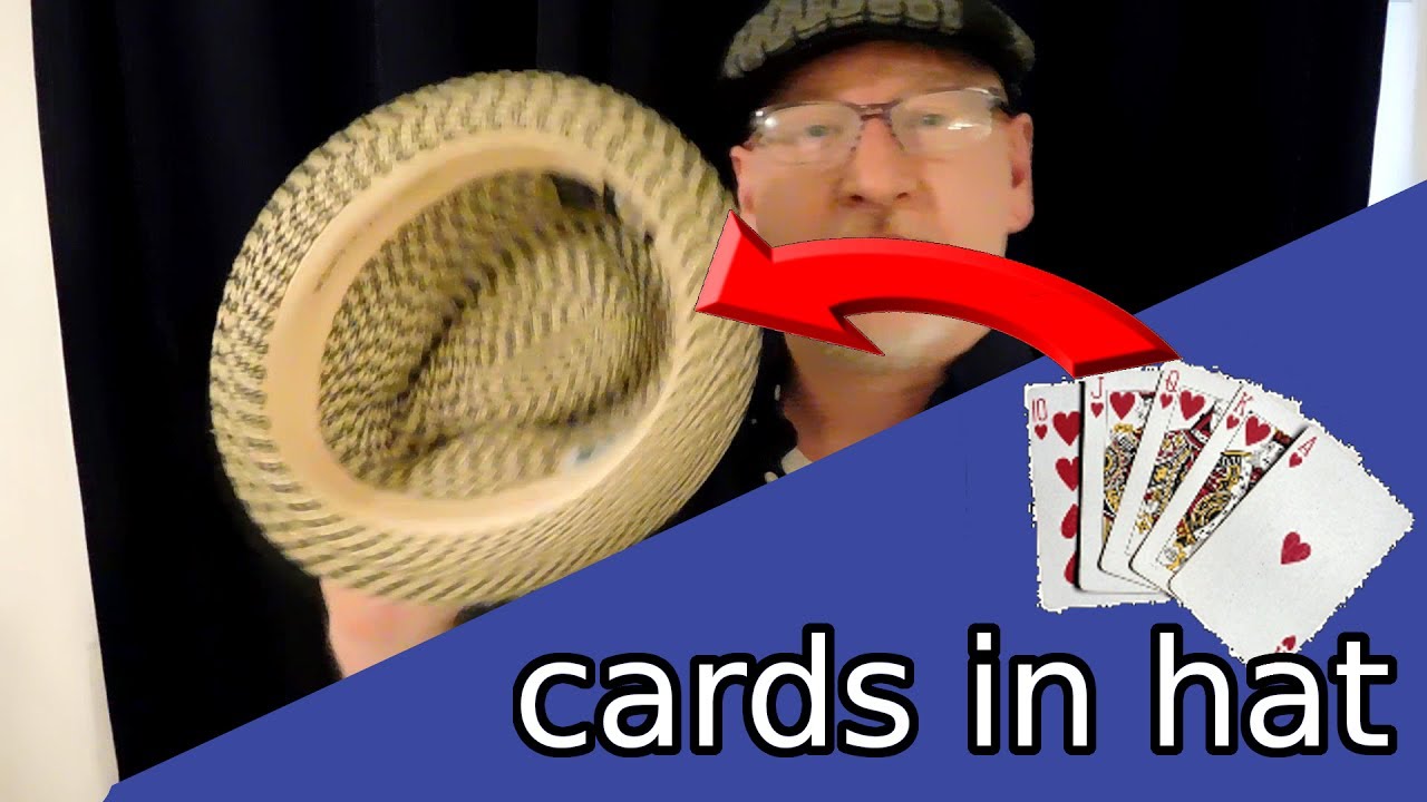 Cards in Hat, Stunt and Magic Card Trick, Transposition, Tips - YouTube