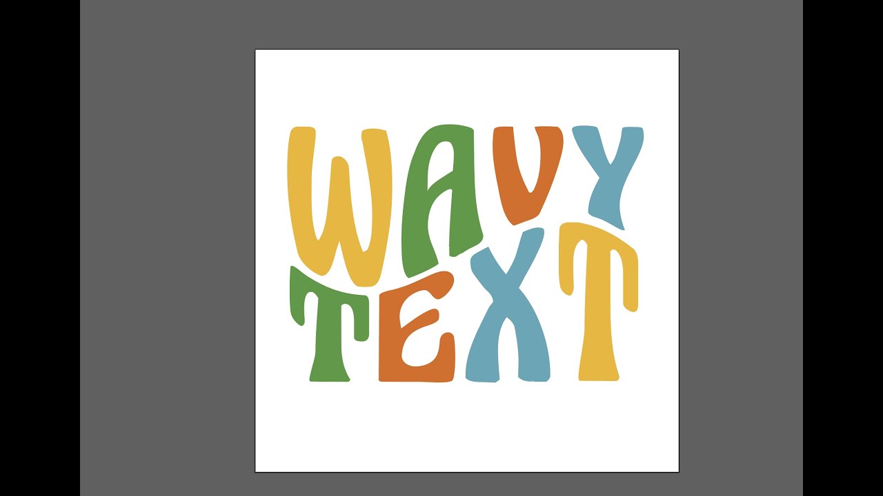 Creating Wavy Retro Text In Illustrator - YouTube