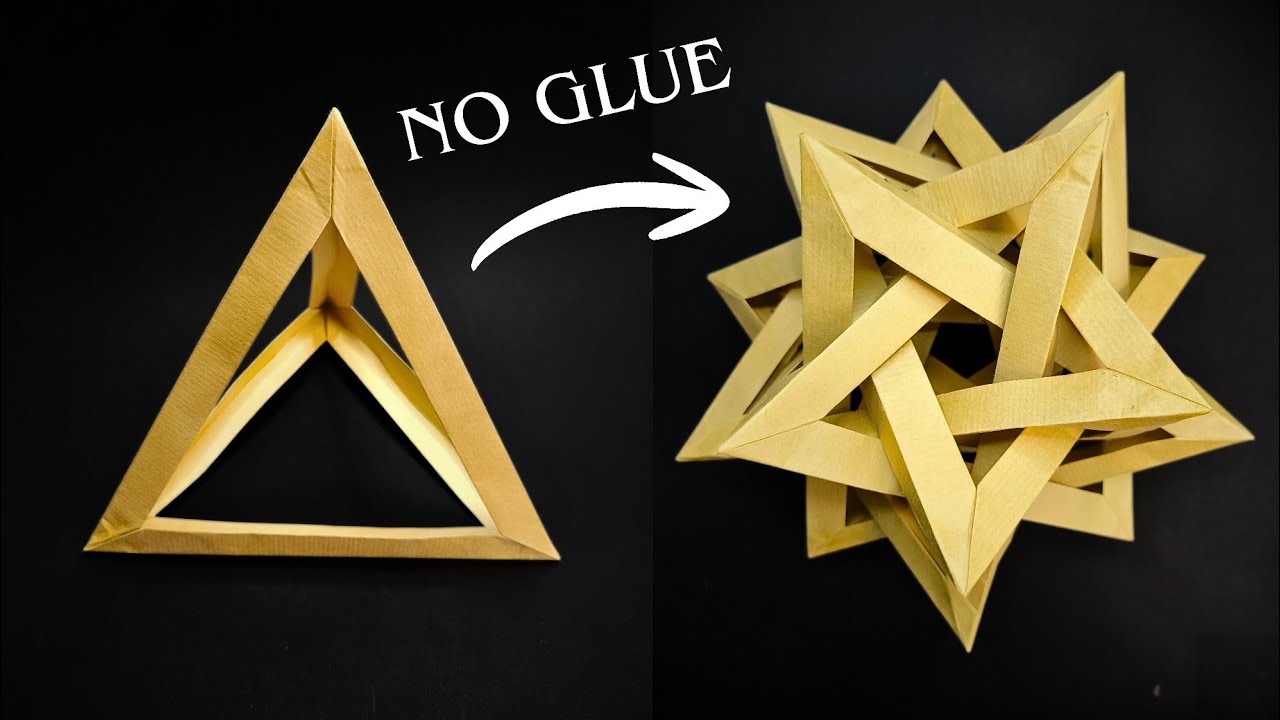 Paper Interlocking Pentagonal Star (No Glue) 🌟 Tutorial by Thomas Hull ...