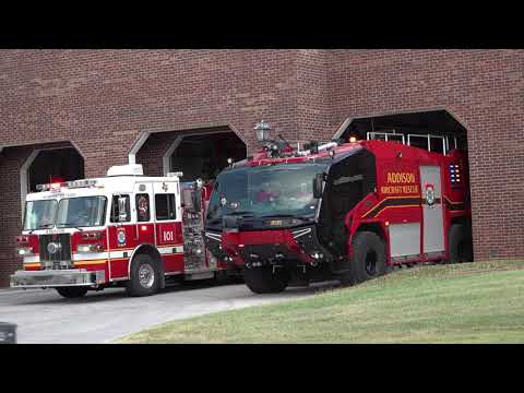[Addison Fire] (RARE) ARFF Air Alert 2 Response. - YouTube