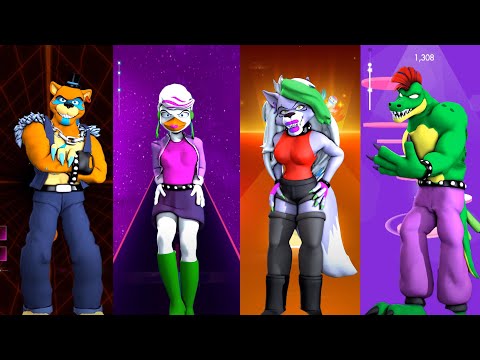 [FNAF] Freddy(Enemy) x Chica(Faded) x Roxy(Dance Monkey) x Monty(Bemax ...