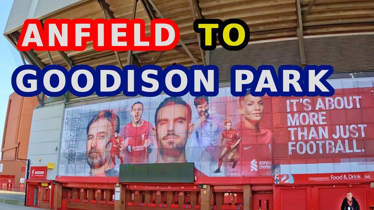 Anfield Stadium to Goodison Park - 4K Walk from Liverpool FC to Everton ...