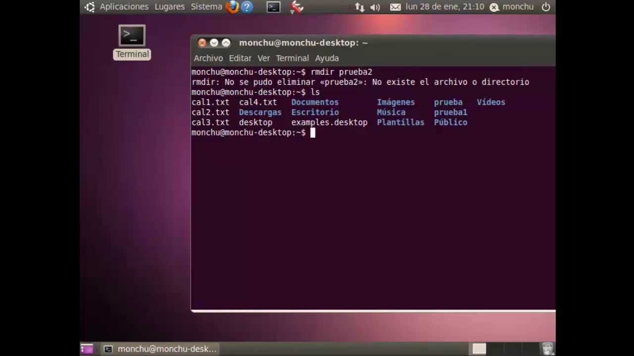 como eliminar carpetas en linux - YouTube