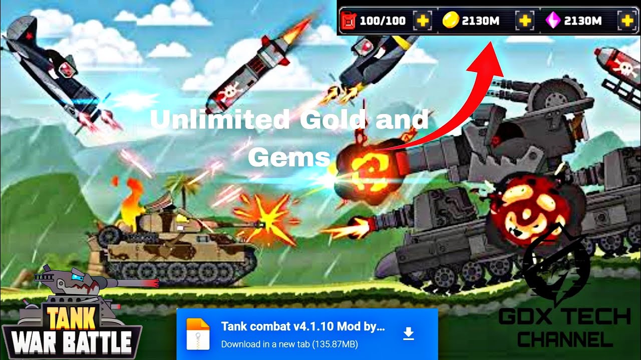 Tank Combat War Hack Mod // (Unlimited money and gold) // 100% working ...
