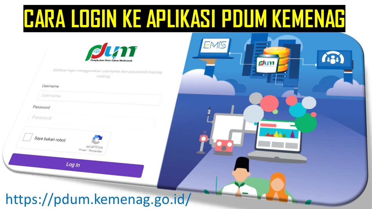 CARA LOGIN KE APLIKASI PDUM KEMENAG - YouTube
