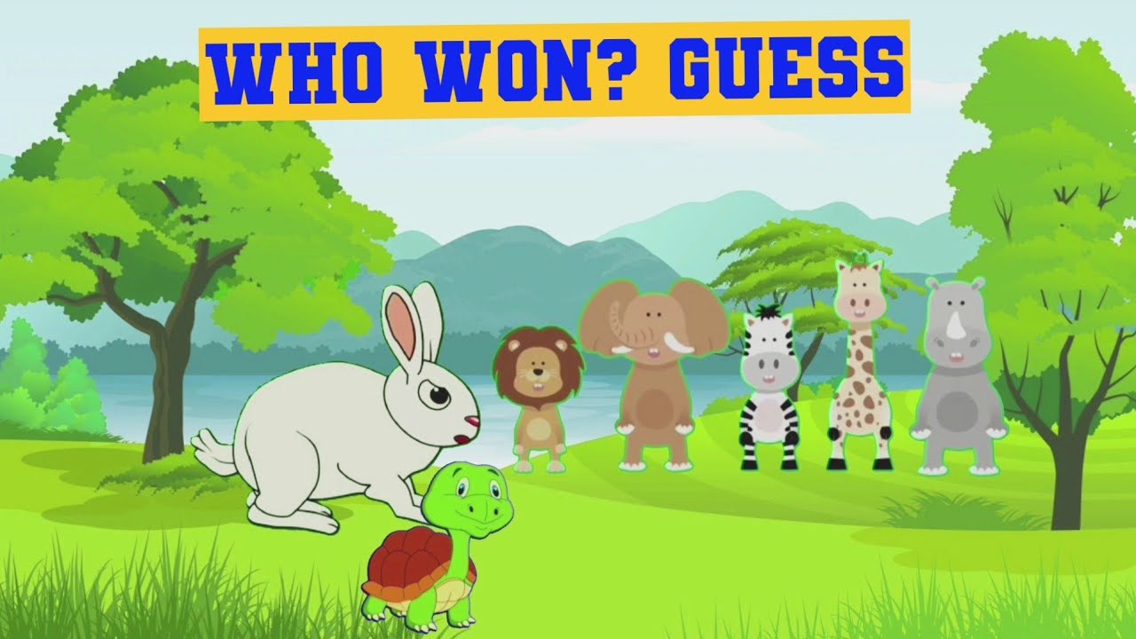 Who won the race ? Rabbit and tortoise story | Little panther ...