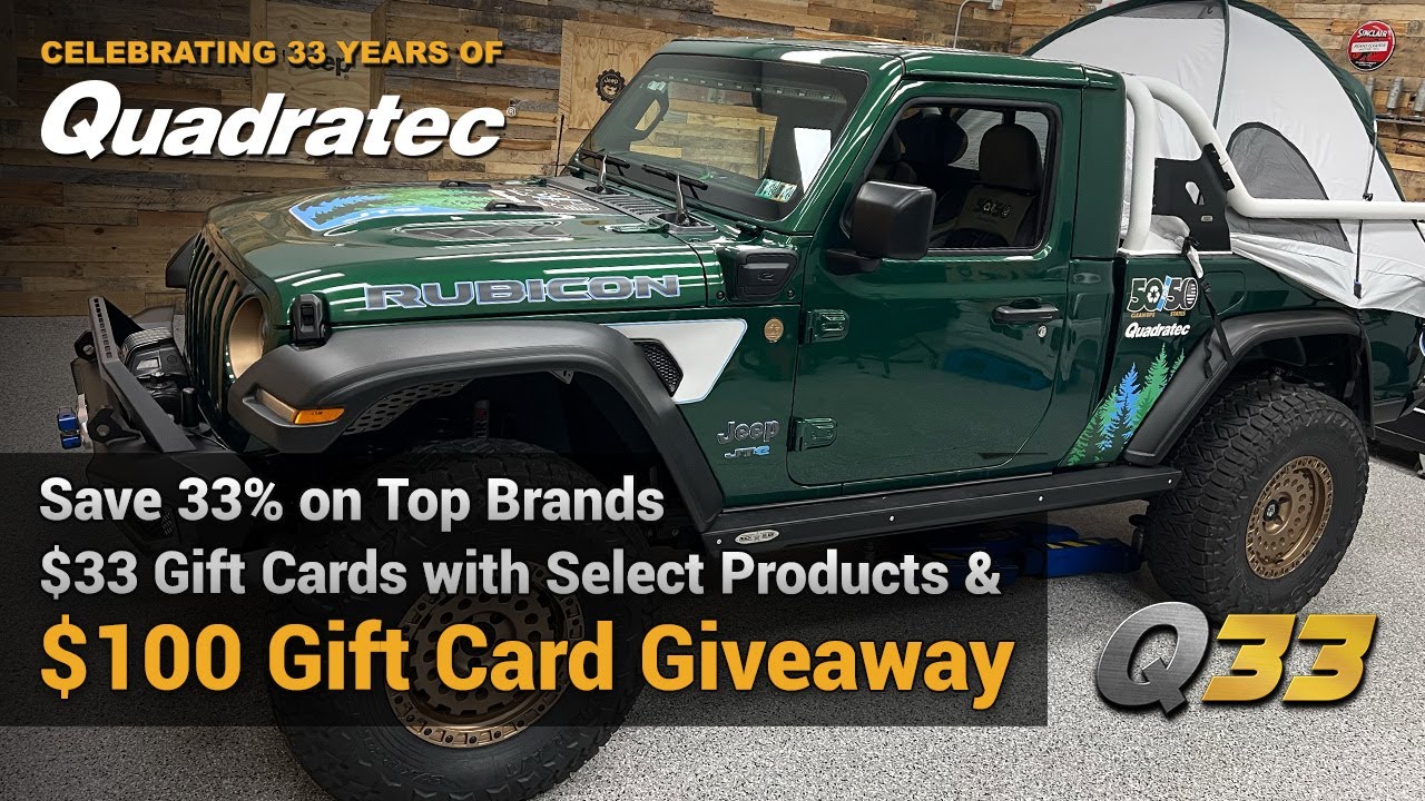 Quadratec 33rd Anniversary Deals & Gift Card Giveaway - YouTube