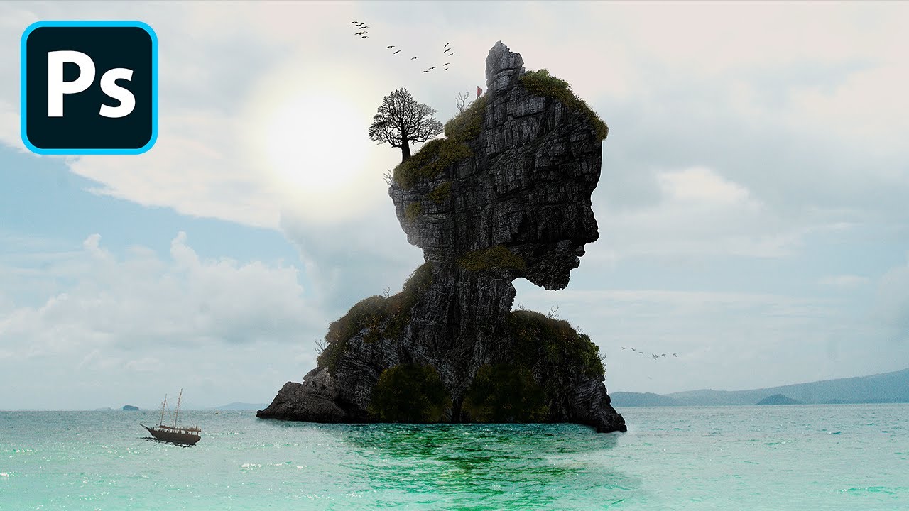 Photoshop: Mother Nature Island Manipulation - YouTube