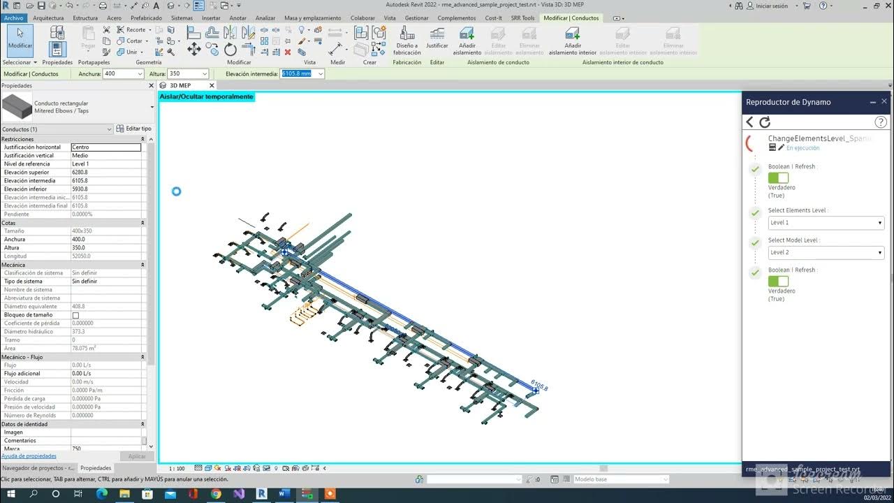 Change MEP Elements Levels without moving via Dynamo Python Revit - YouTube