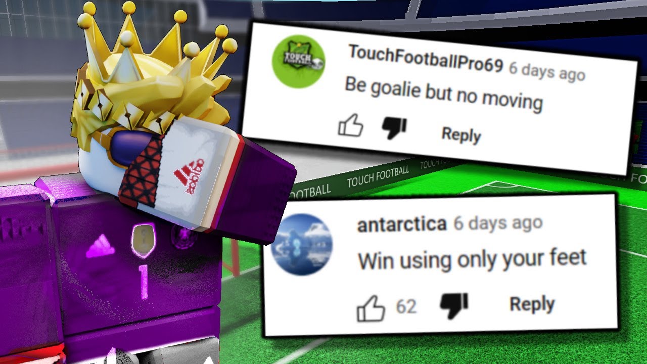 So I did your RANDOM challenges in Touch Football... (Roblox) Realtime ...