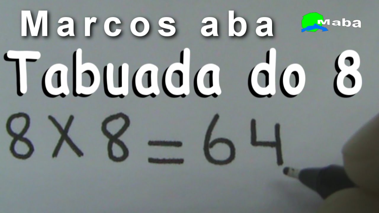 TABUADA DO 8 - Matemática - YouTube