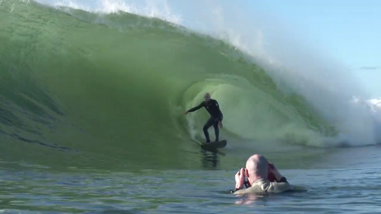 surfer in HUGE BARREL AT MAVERICKS ! - YouTube
