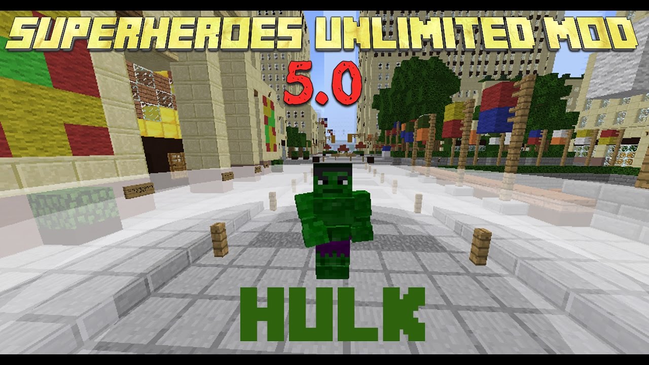 Superheroes Unlimited 5.0 Alpha: REVIEW - "HULK" (Minecraft Mod) - YouTube
