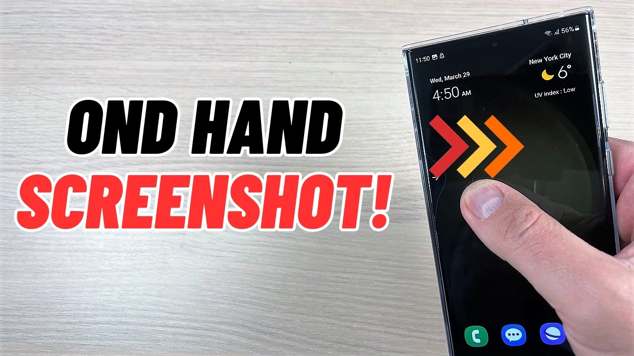 ONE HAND SCREENSHOT on Samsung Galaxy - YouTube
