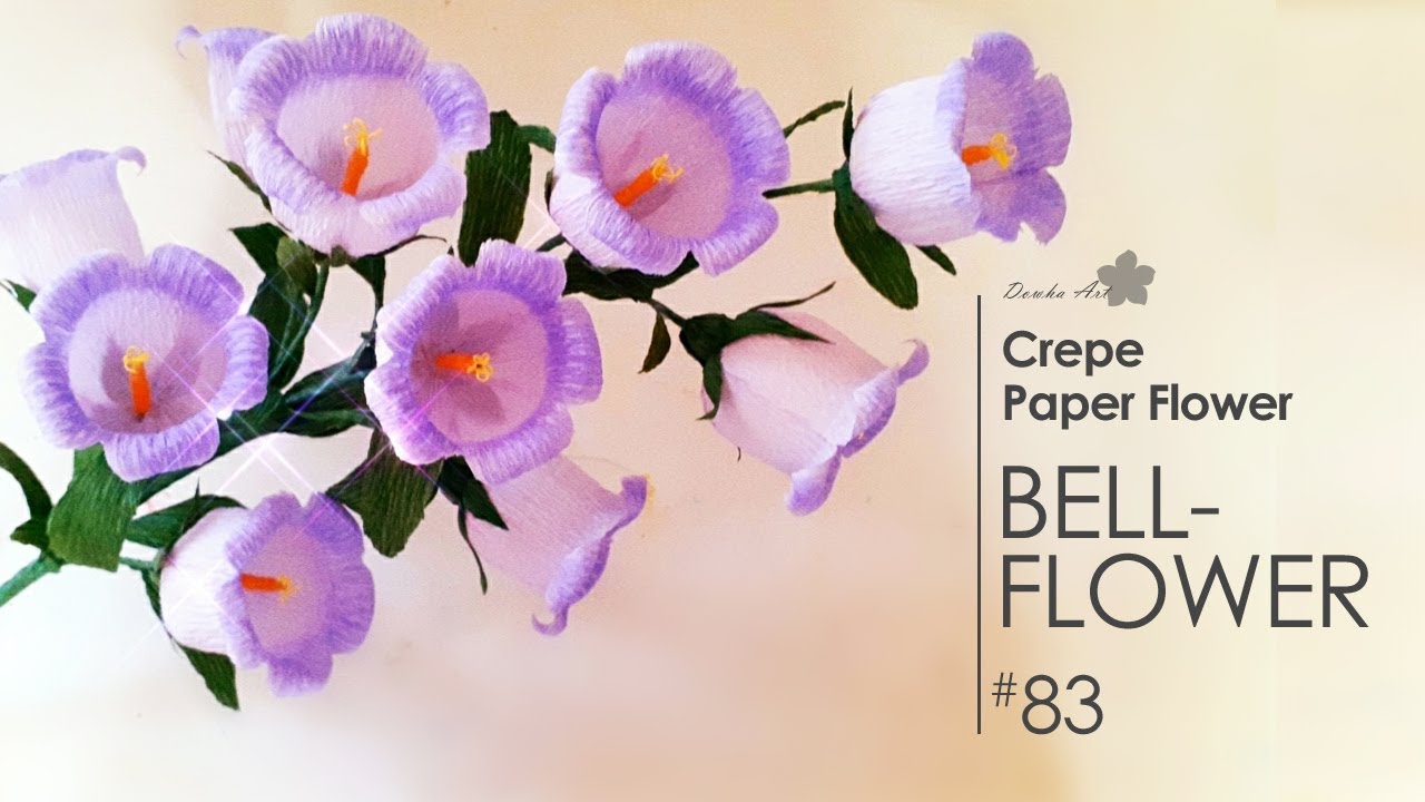 Crepe paper flower "Bellflower" making tutorial n.83 | DIY | Healing ...