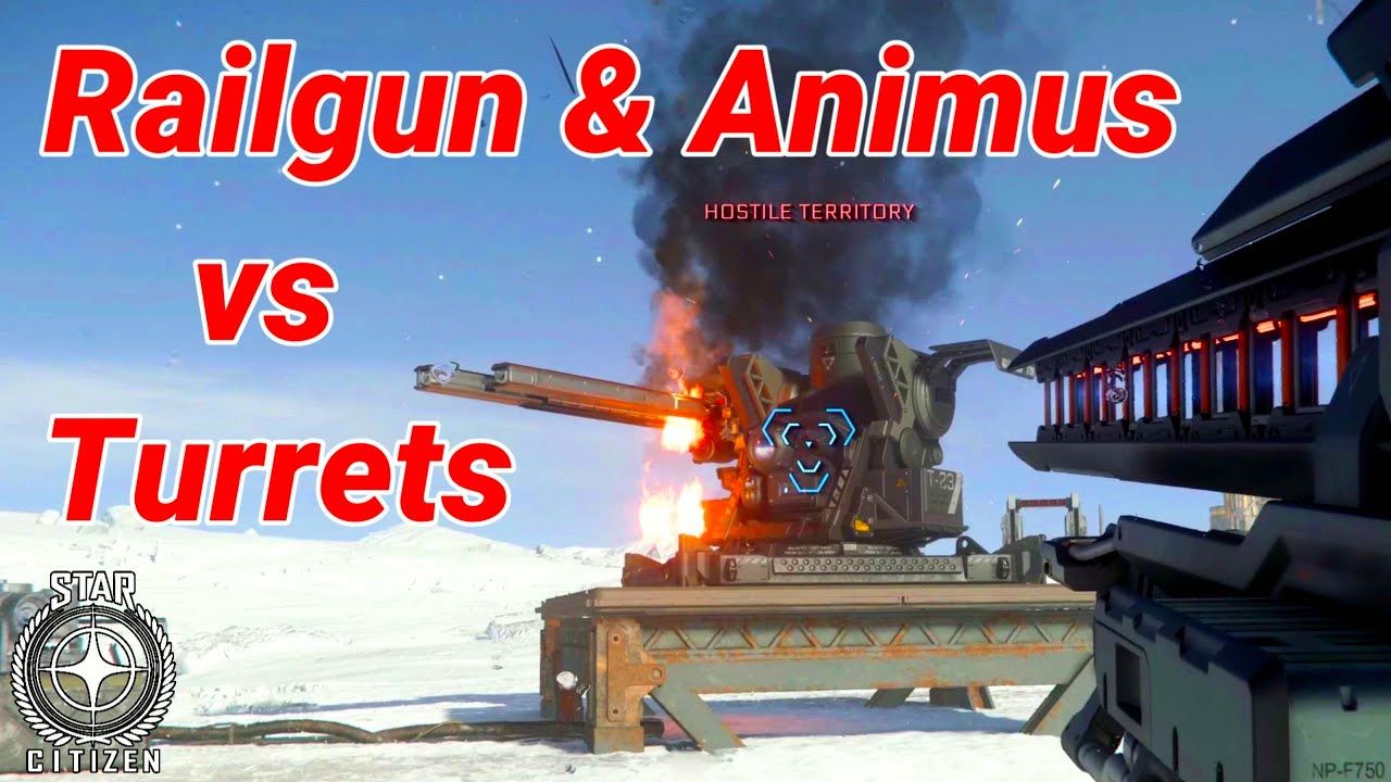 3.22 Railgun and Animus vs turrets - How many hits for a kill? - YouTube