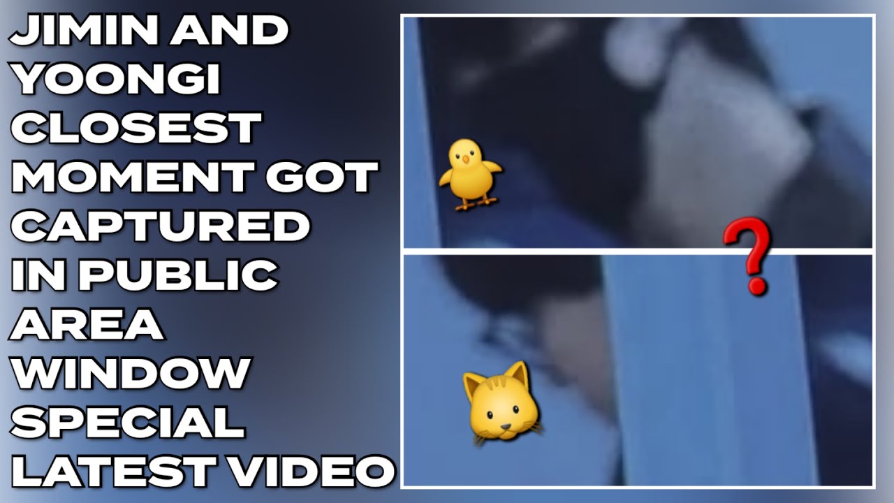 😮👀Jimin & Yoongi Closest Moment Got Captured In Public Area Window ...