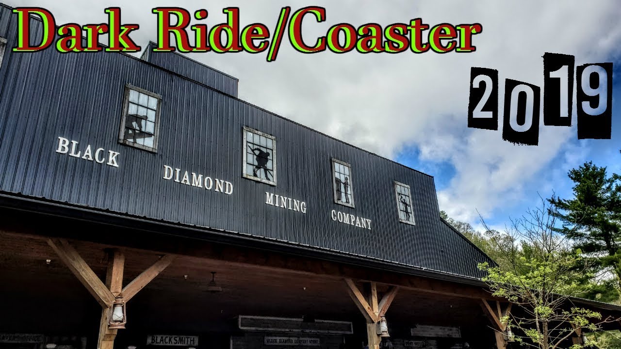Knoebels Black Diamond Dark Ride/Coaster - 2019 - YouTube