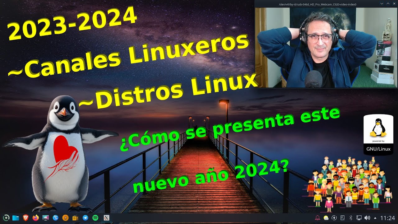 Mis 12+1 Canales linuxeros, 5+1 Distros linux y cómo se presenta el 2024 en gnu-linux. - YouTube