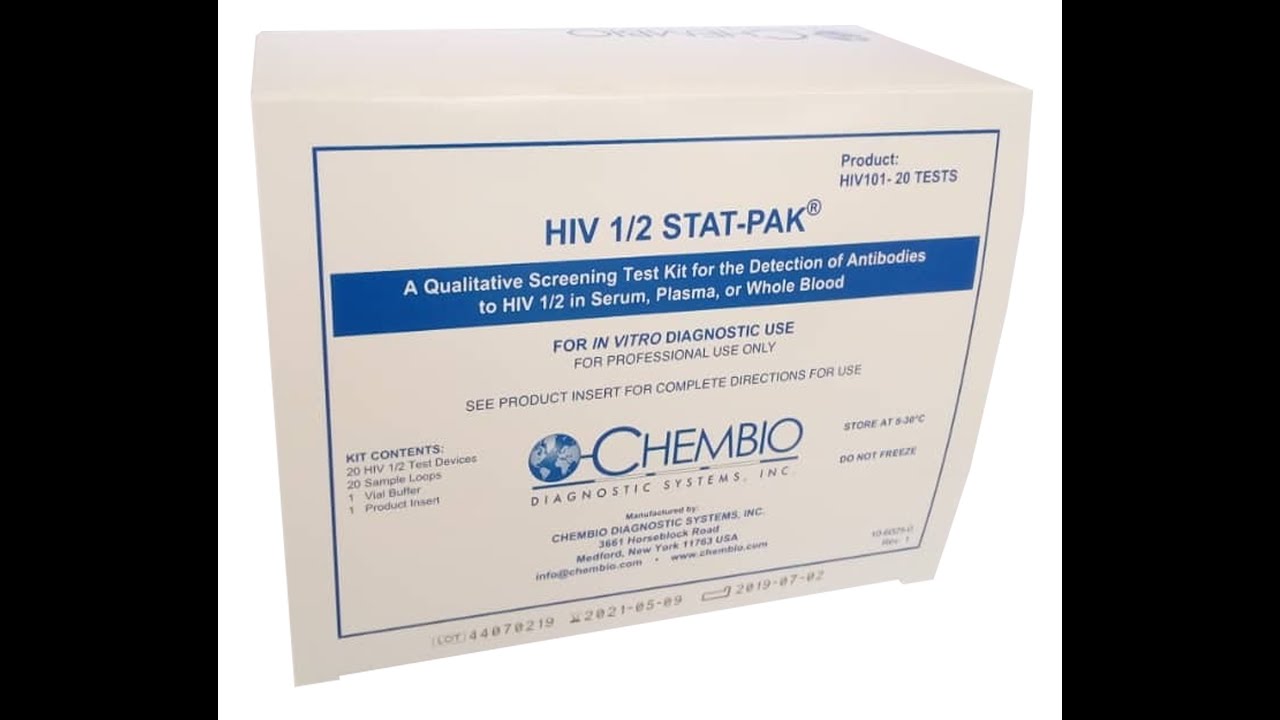 HIV 1/2 STAT-PAK: Rapid HIV Test in 3 Easy Steps - YouTube