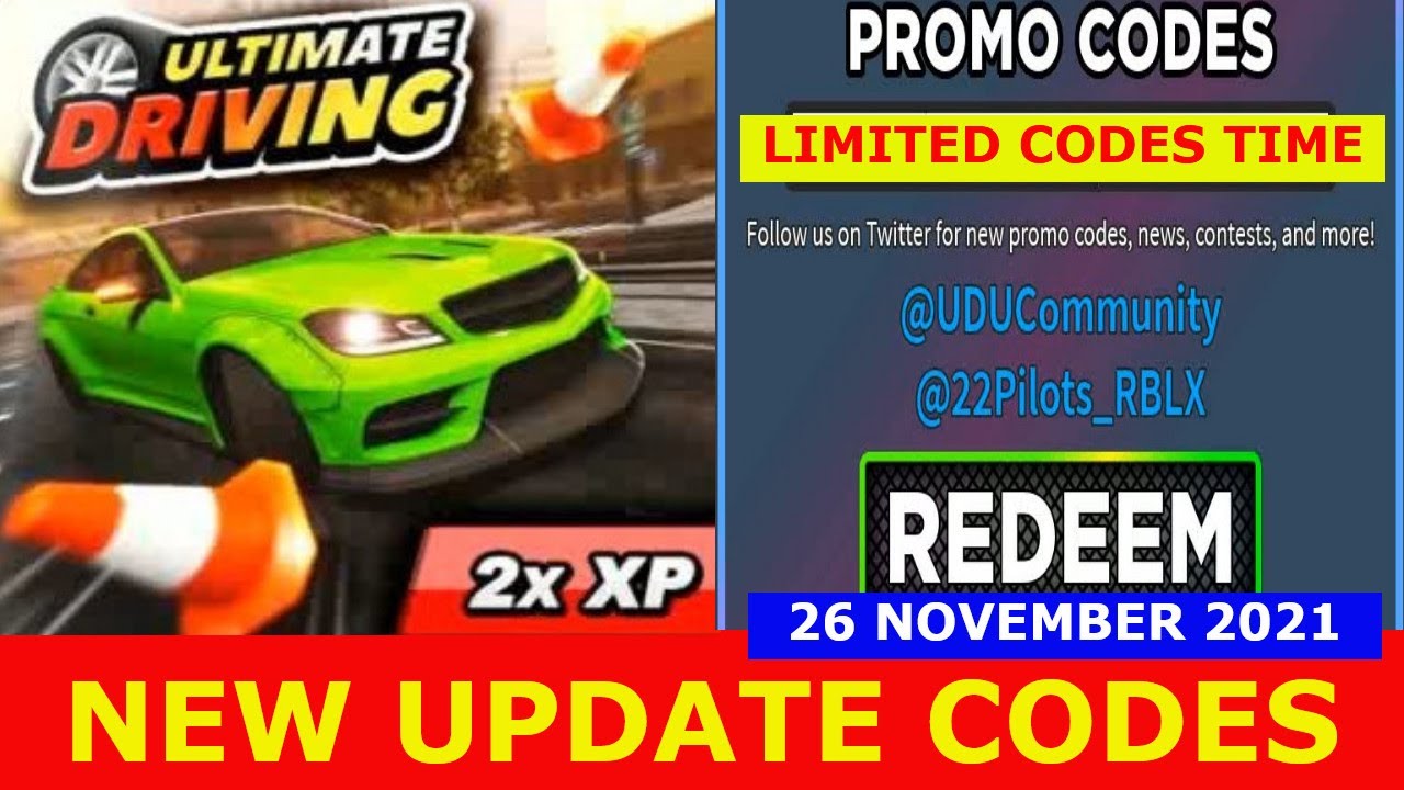 *NEW UPDATE CODES* Ultimate Driving ROBLOX | 26 November 2021 | LIMITED ...