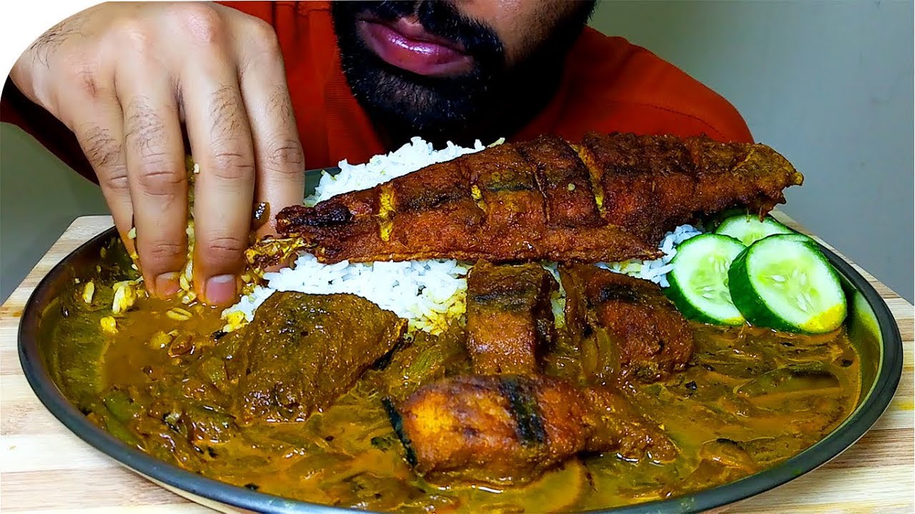 Big FISH FRY,FISH CURRY WITH RICE EATING SHOW#HungryPiran - YouTube