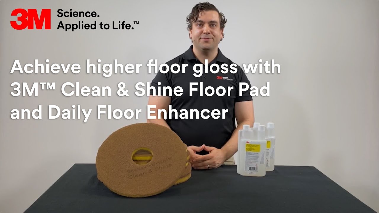 Achieve higher floor gloss with 3M™ Clean & Shine Floor Pad and Daily ...