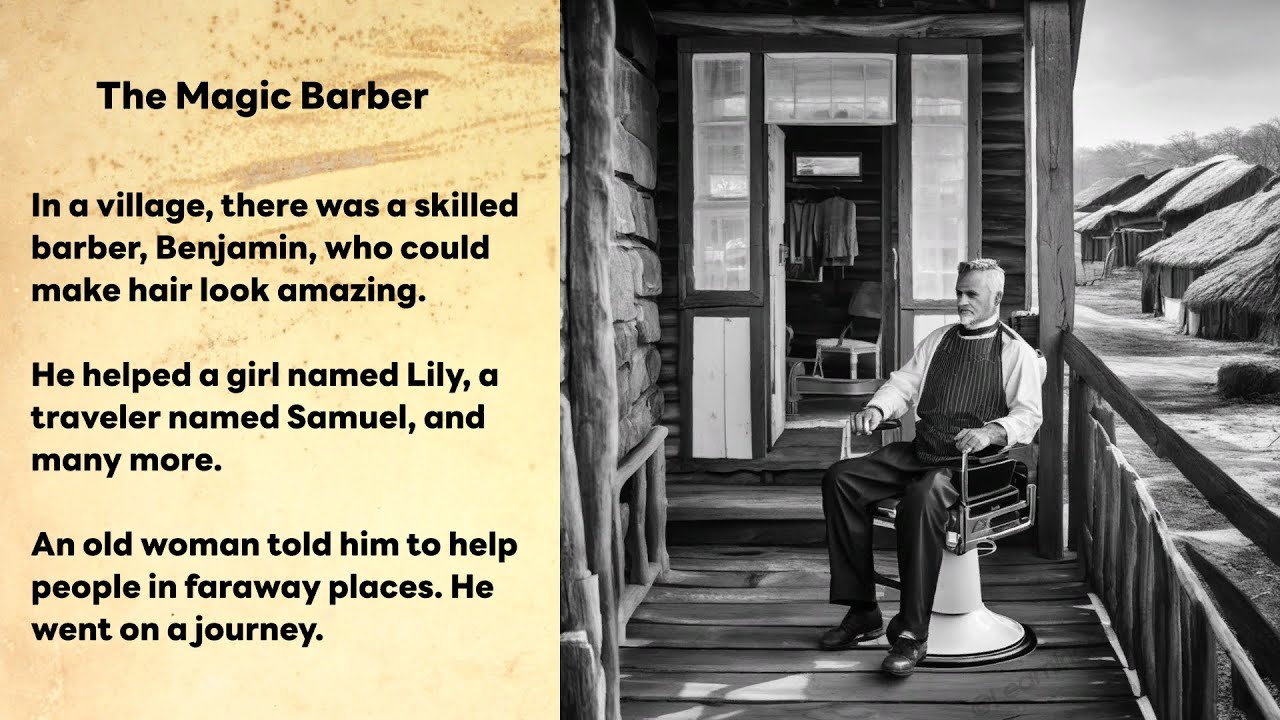 Learn English through story | level 1 | The Magic Barber - YouTube