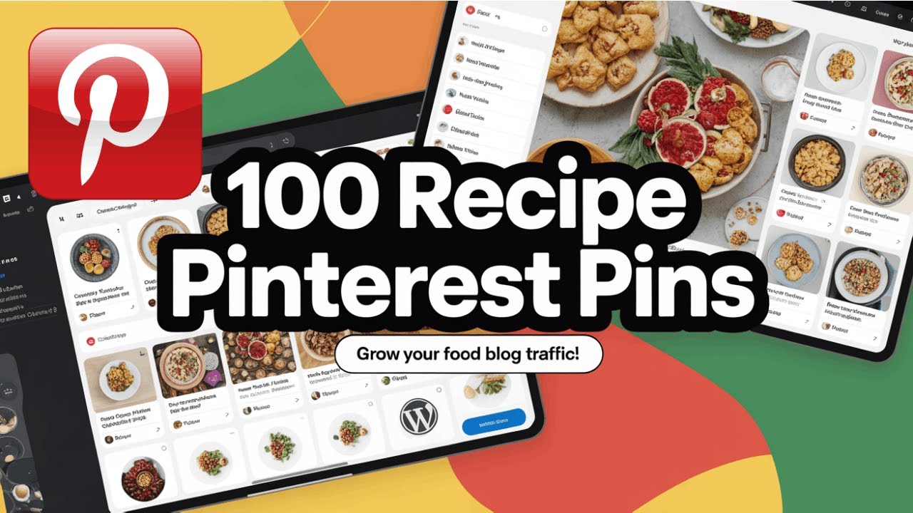 How to Make 100 Recipe Pinterest Pins with WordPress Site - YouTube