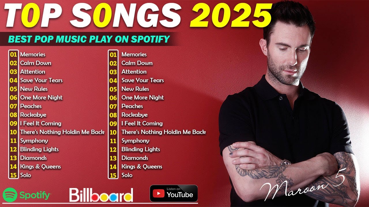 Top song 2025 Best Pop Music Play On Spotify || Moves Like Jagge ...