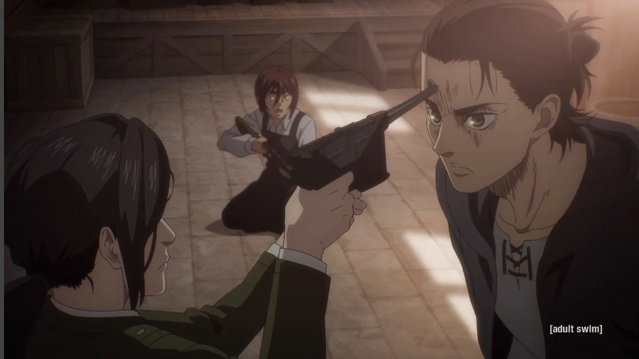 english Dub pieck surrender to eren attack on titan - YouTube