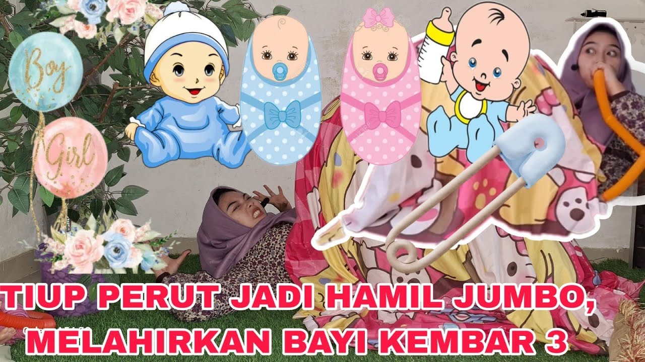 KAK PUPUT POMPA PERUT SAMPAI HAMIL JUMBO,MELAHIRKAN BAYI KEMBAR 3// DRAMA LUCU IBU HAMIL - YouTube