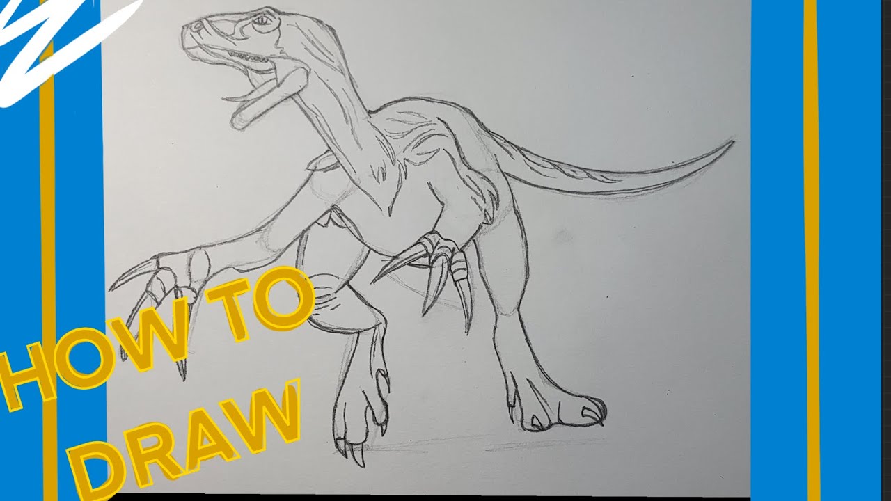How to Draw Therinosaurus from “Jurassic World: Dominion”(EASY DRAWING ...