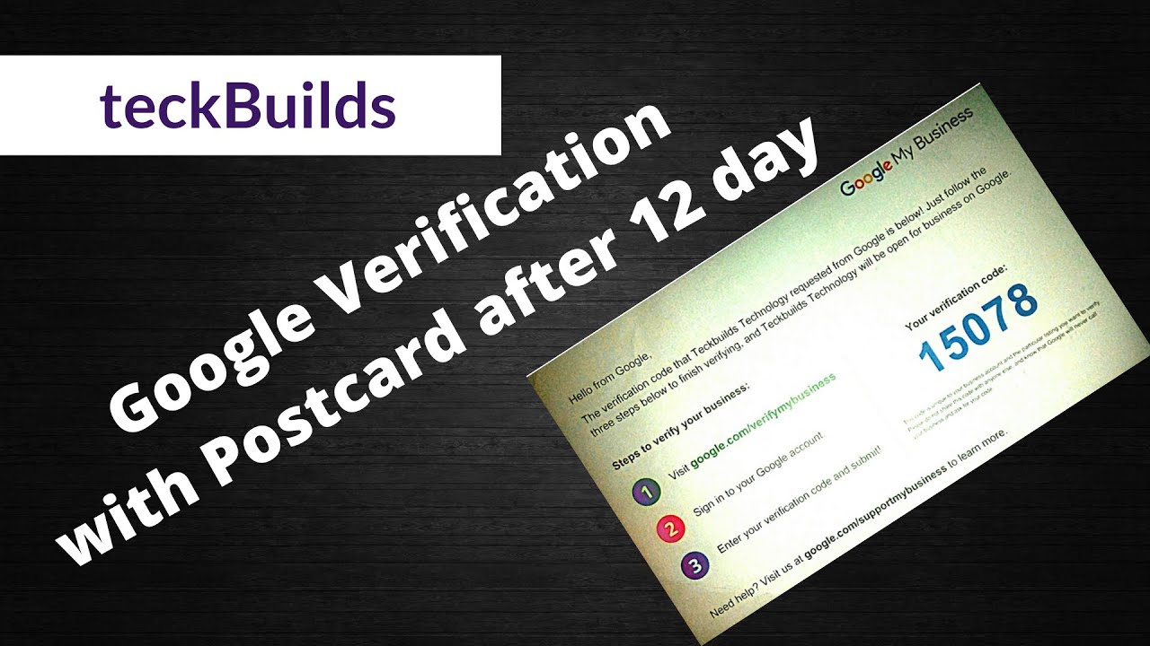 Google Business verification with postcard after 12 days 2021 - YouTube