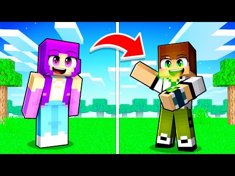 Minecraft'ta BEN 10 Olarak Arkadaşıma Yardım Ettim!