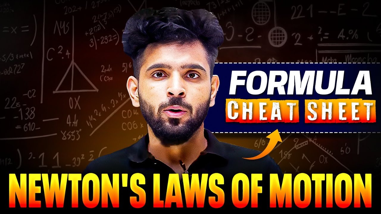 Newton's laws of Motion - FORMULA Cheat Sheet 🔥 - YouTube