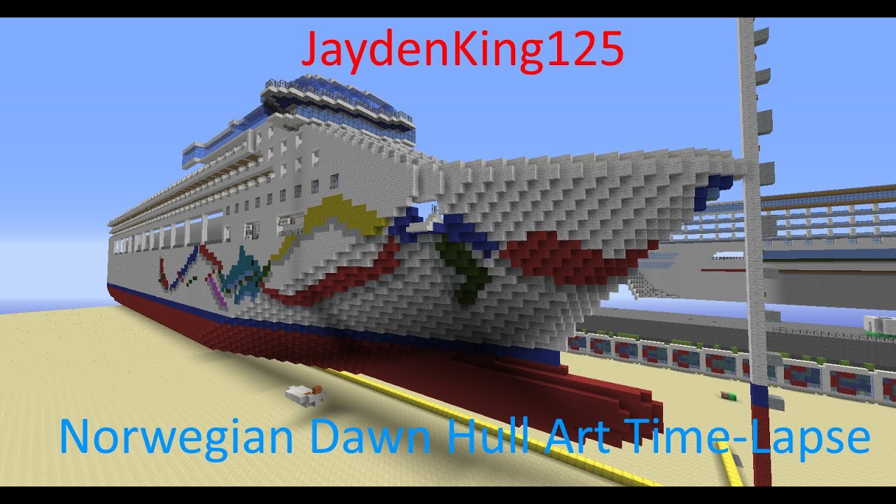 Minecraft: Norwegian Dawn Hull Art Time-Lapse w/ JaydenKing125 - YouTube