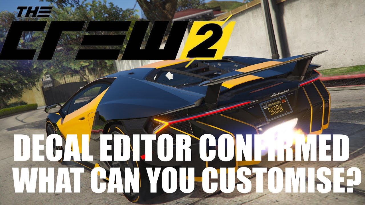 THE CREW 2 DECAL EDITOR CONFIRMED & RIM SIZE LEAKED CUSTOMISATION ...