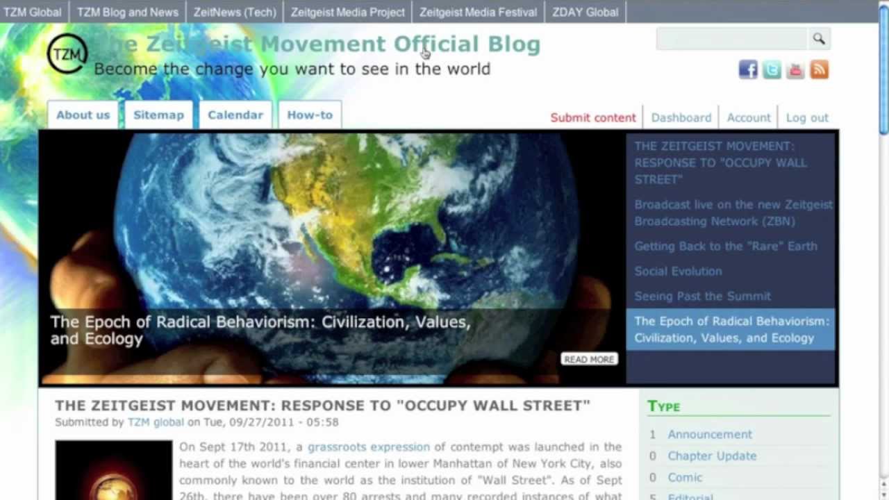 The Zeitgeist Movement Official Blog Tutorial - YouTube