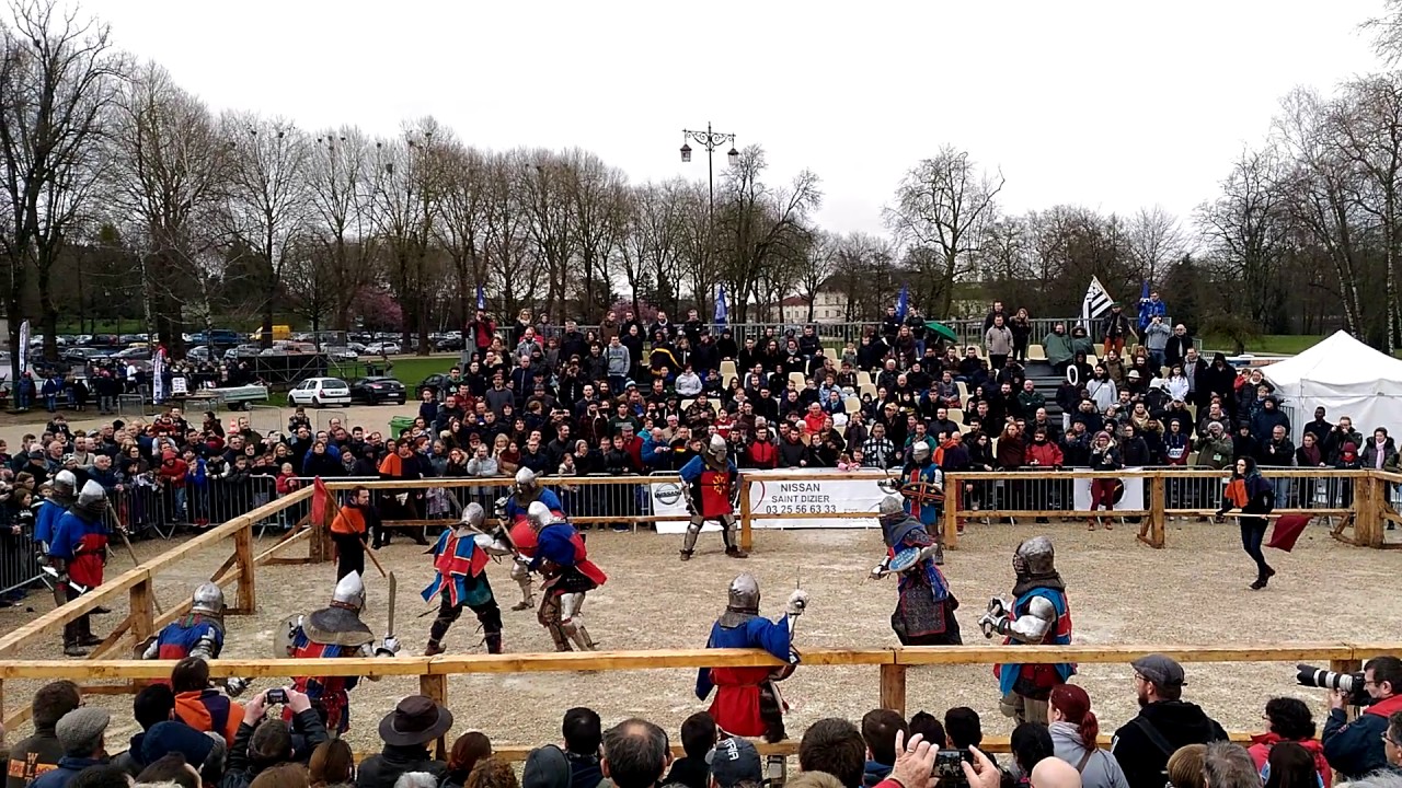 Behourd Combat Médiéval Championnat de France 2017 Saint Dizier - YouTube