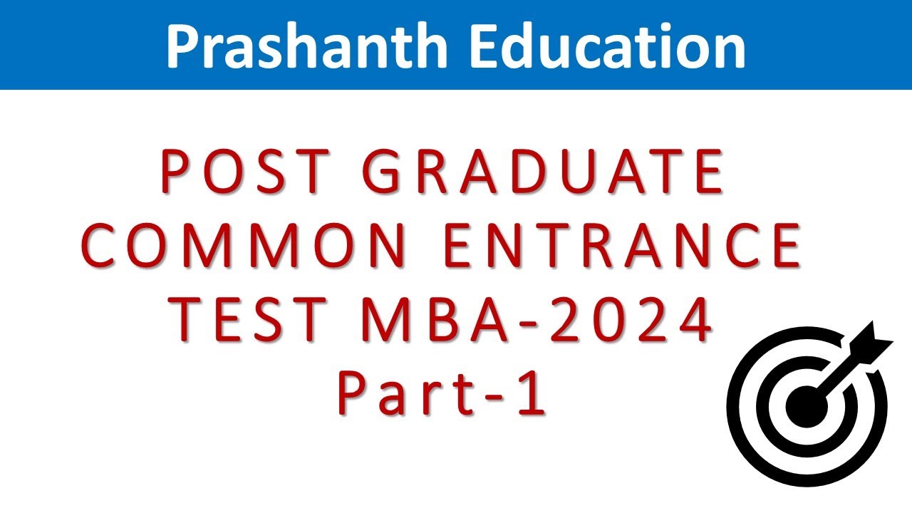 Karnataka PGCET 2025 PGCET MBA 2024 question paper solution with ...