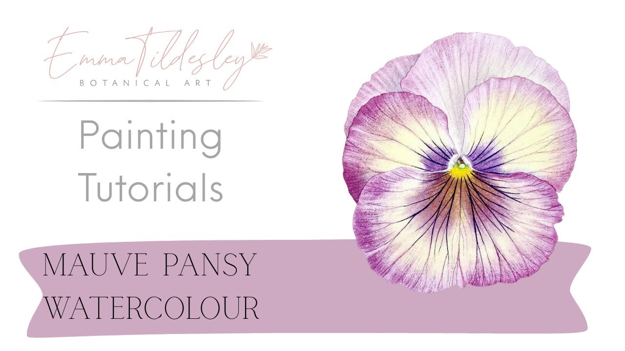 Painting a Pansy in Watercolour - Botanical Art - YouTube