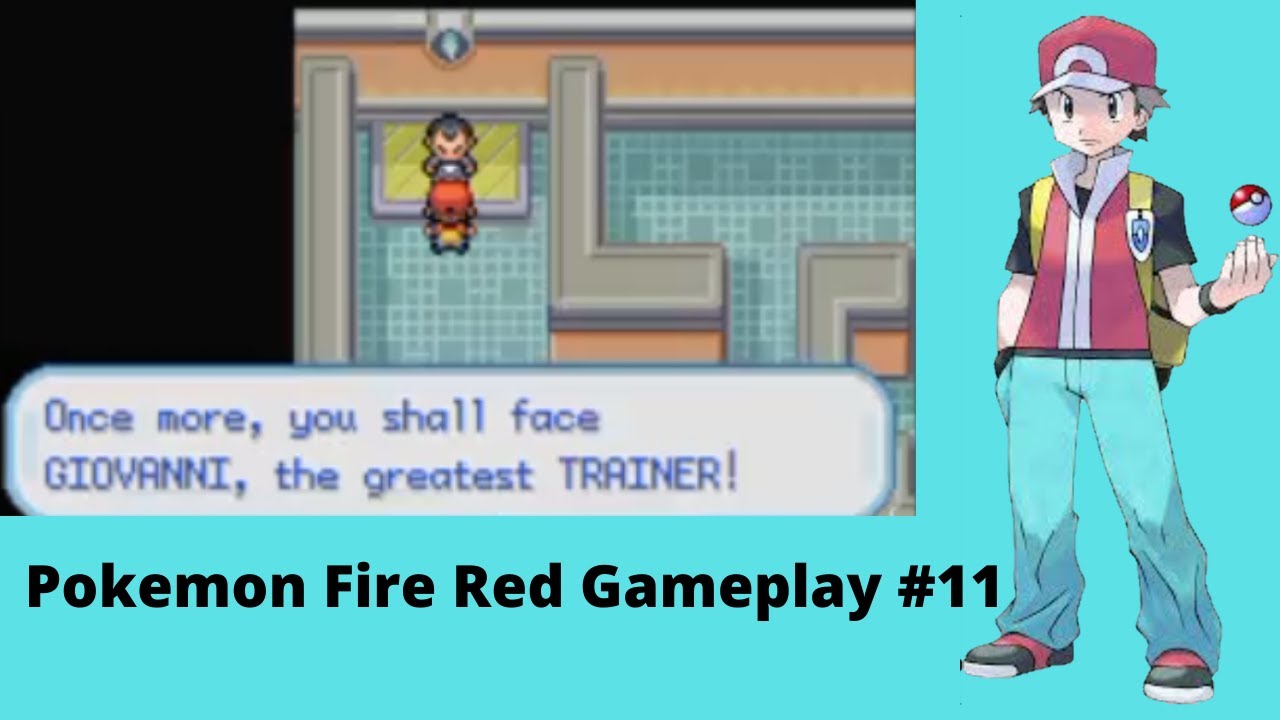 8th and last gym | Pokemon Fire Red Gameplay #11 | POKEMS - YouTube
