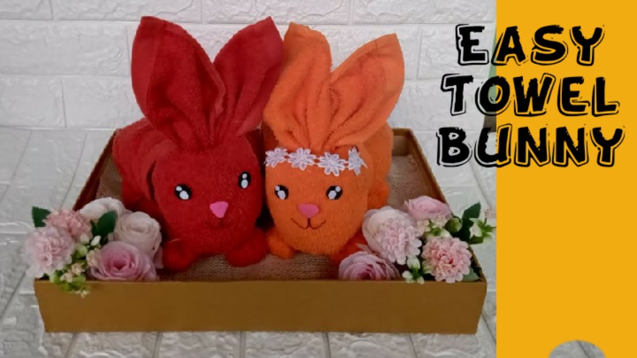 DIY: How To Make a Towel Bunny l Animal Towel Folding l Hantaran Handuk ...