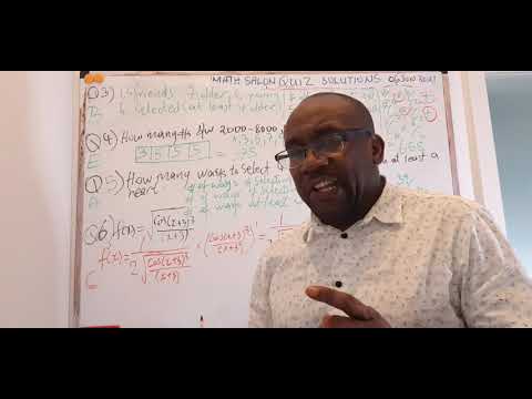 MATH SALON QUIZ 06JUN2021: A LEVEL SOLUTIONS