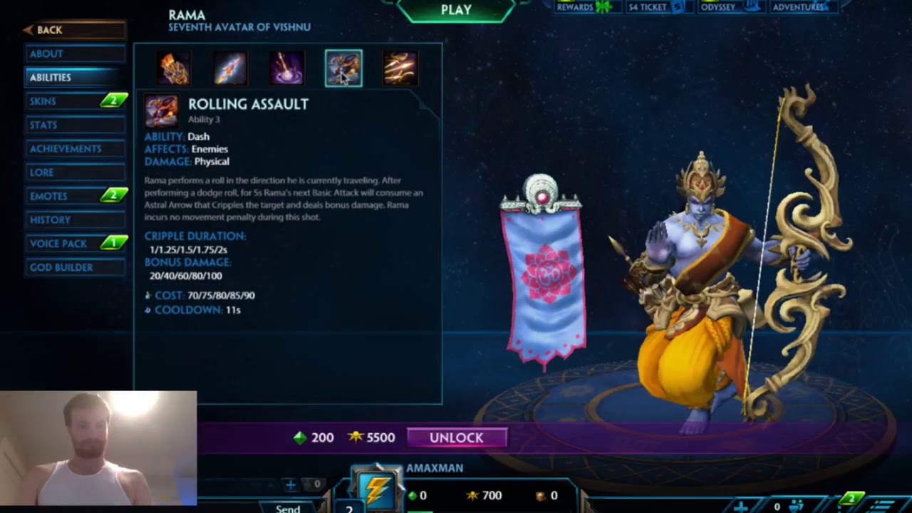 Rama SMITE AMAXMAN Max Rabe God Clicking - YouTube