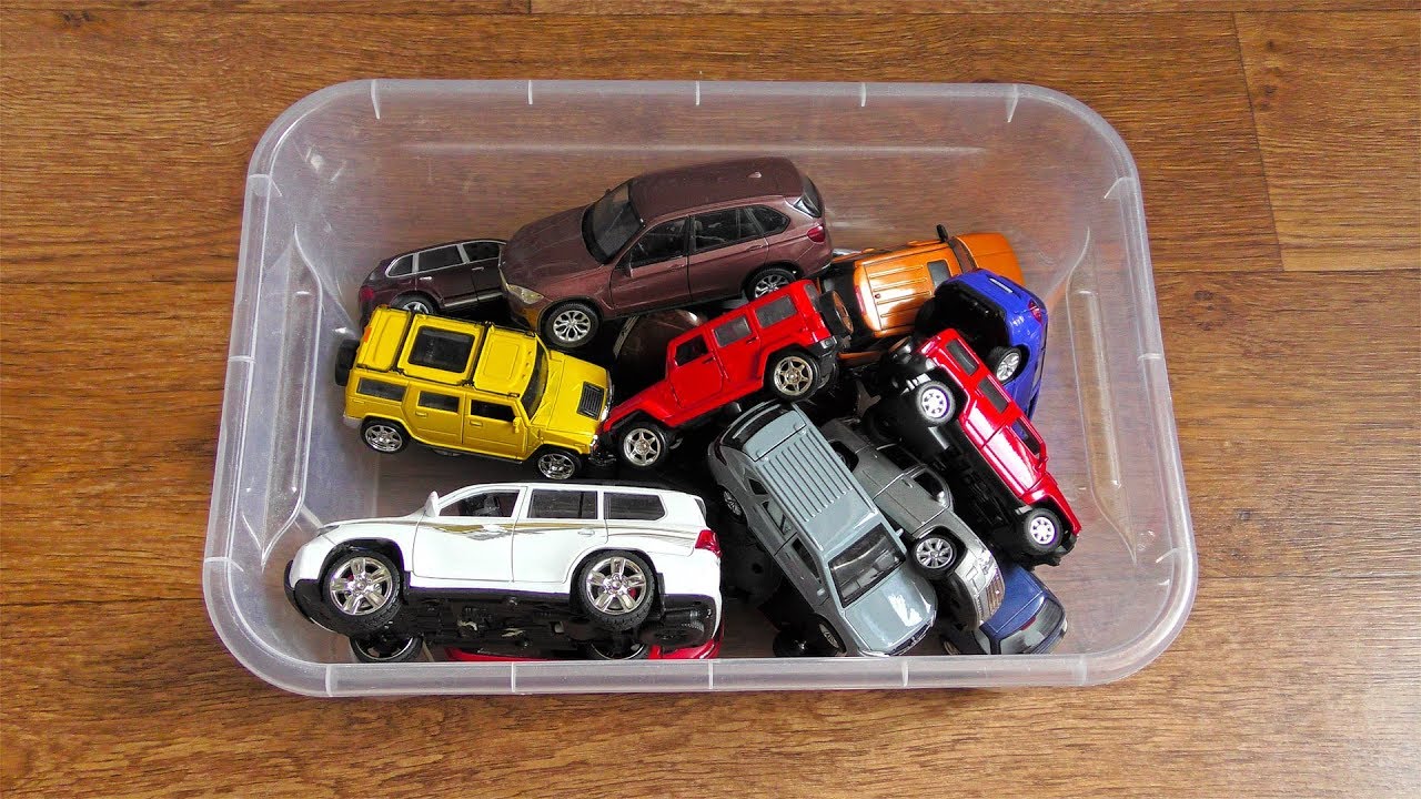 Box Full of Various Types of SUV Cars - YouTube