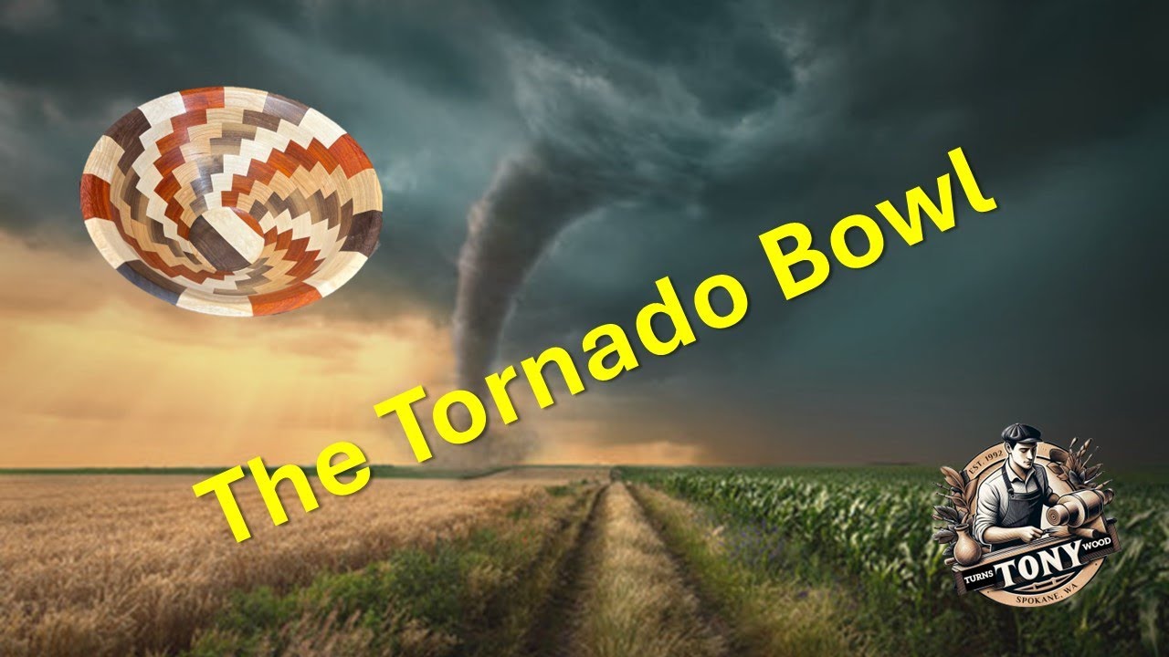 Segmented Tornado Bowl - Full Turn #woodturning #segmentedwoodturning #woodart - YouTube