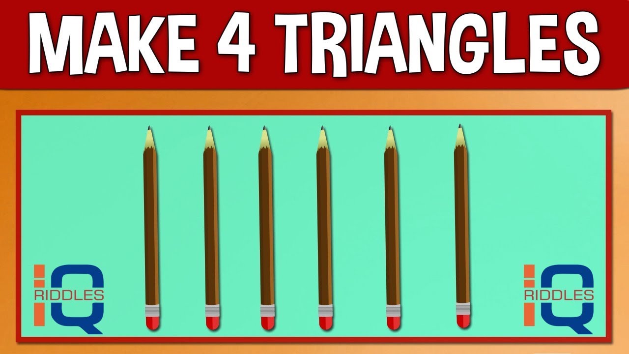 Make 04 Triangles | Easy IQ Riddles | IQ Riddle of the Day - YouTube