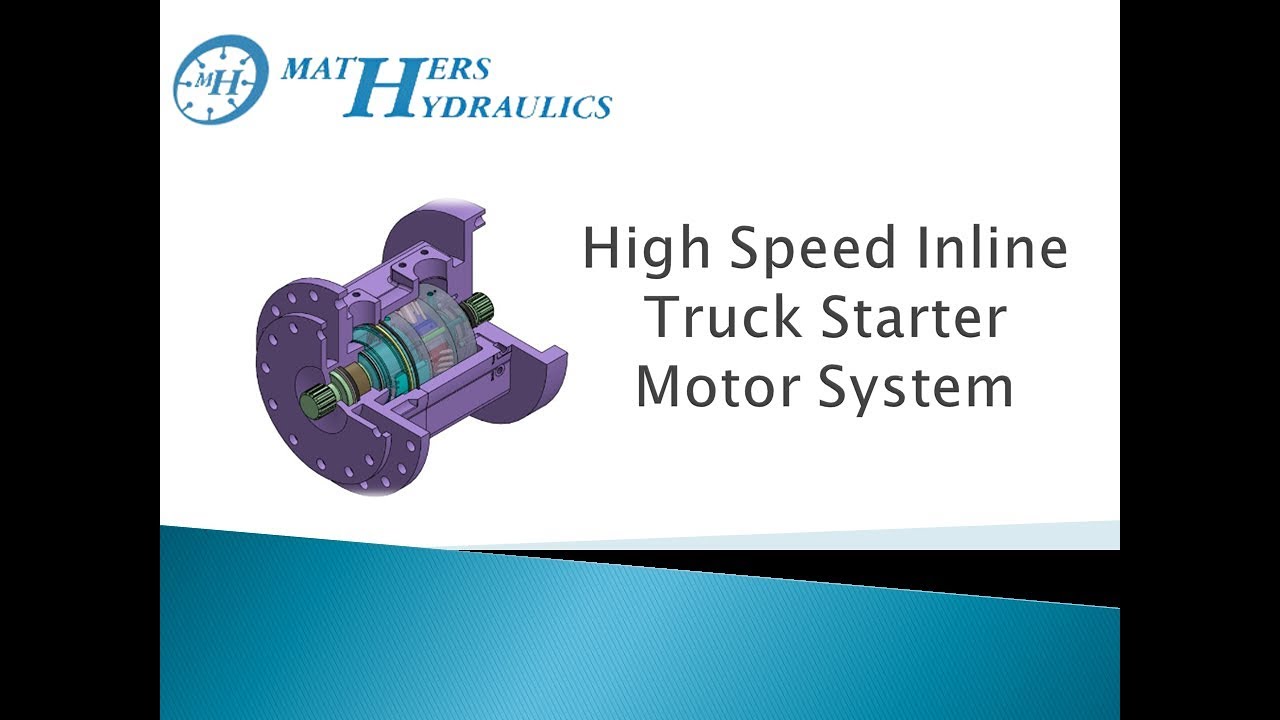 High Speed Inline Truck Starter Motor System - YouTube